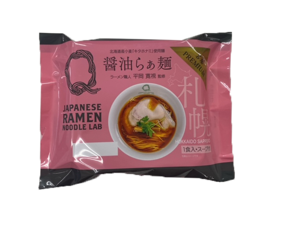【北海道】Japanese Ramen Noodle Lab Q監修醤油らぁ麺1食入 – めんのマルニ／二階堂製麺所